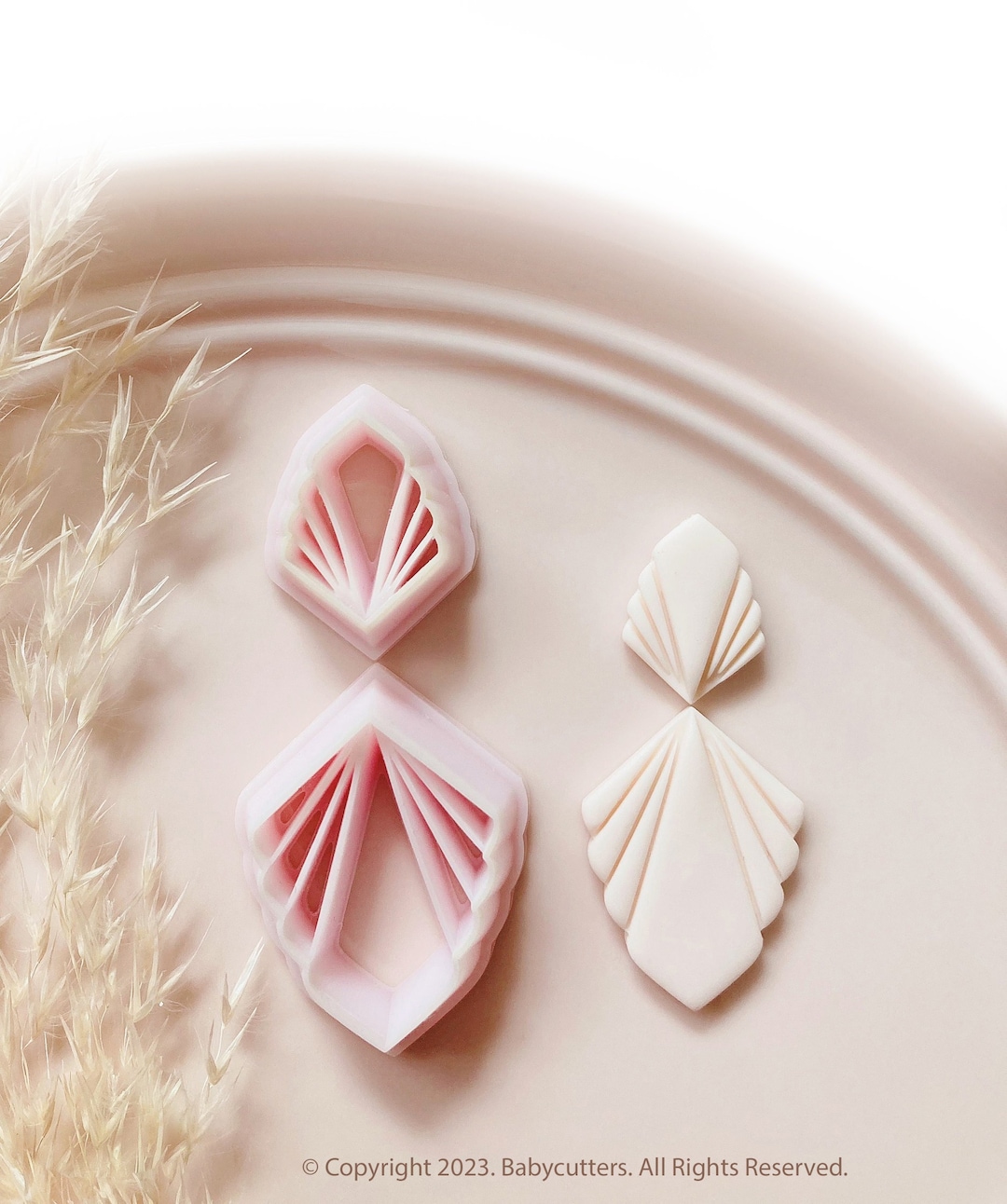 Art Deco Style Original Cutter Set Shape Polymer Clay Jewellery Cutter ...