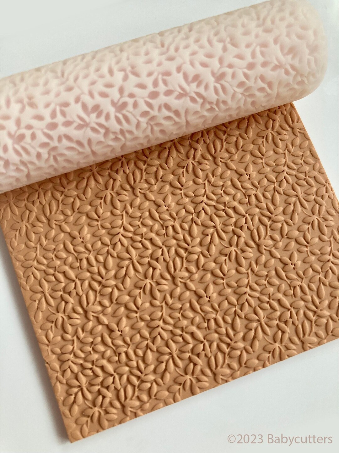 Cute Vine Branch Leaf Pattern Roller - Texture Roller Polymer Clay ...