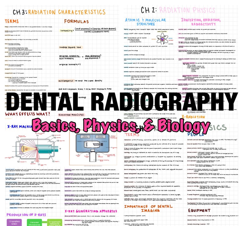 Dental Radiography Basics, Physics, and Biology Notes - Etsy