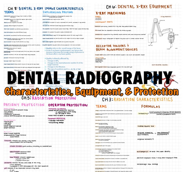 Dental Radiology Study Notes 14 Pages - Etsy Canada