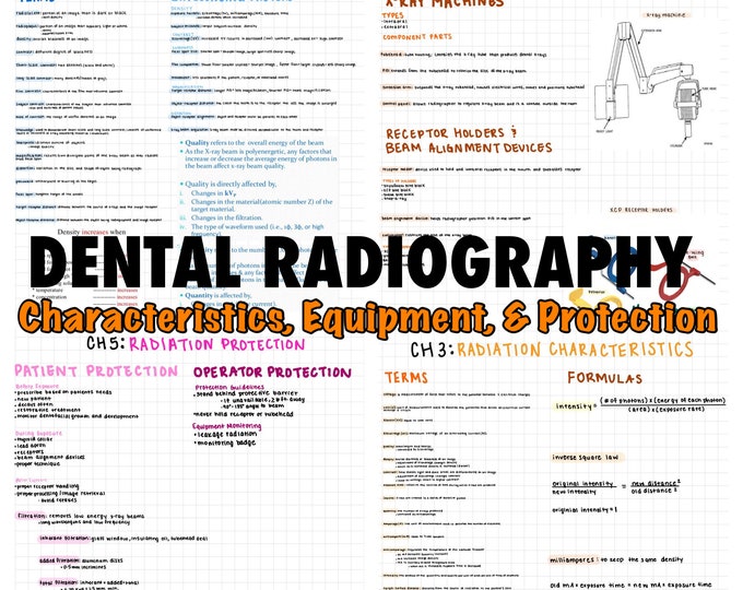 Dental Radiology Study Notes (14 Pages) - Etsy Canada