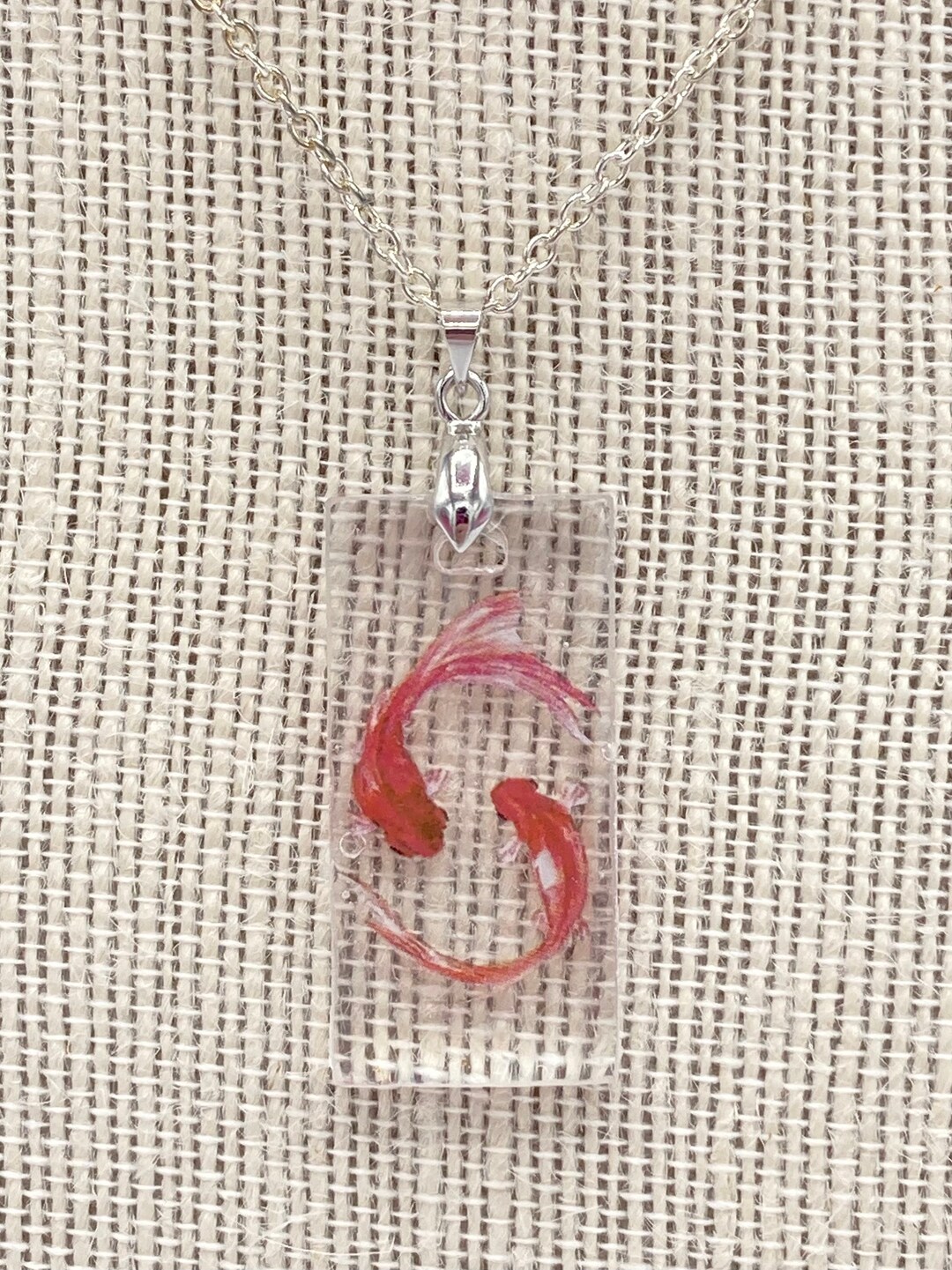 Yin Yang Koi Fish Pendant - Etsy