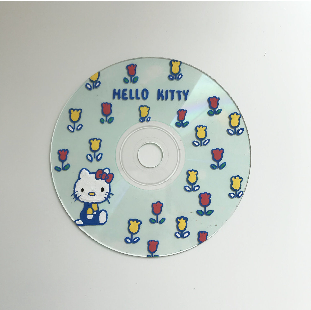 Hello Kitty Hand Painted CD - Etsy