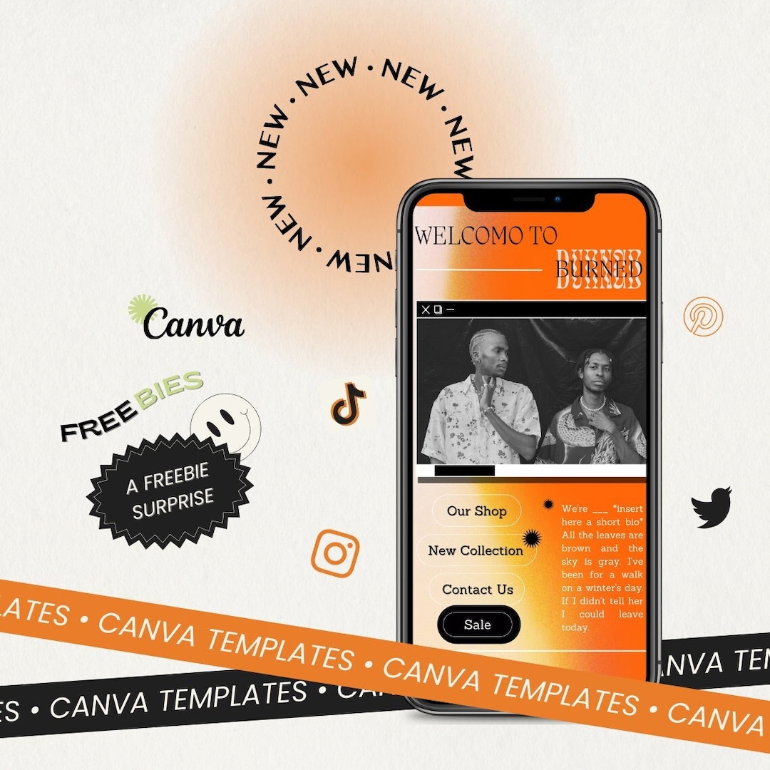Editable Plantilla De Enlaces En El Perfil Con Canva | Linktree Alternativo | Instagram & Tiktok ...