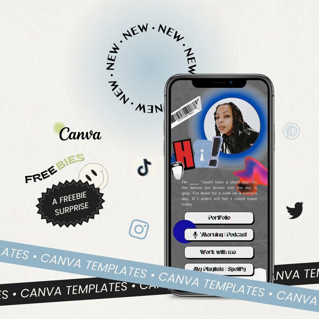 Editable Plantilla De Enlaces En El Perfil Con Canva | Linktree ...