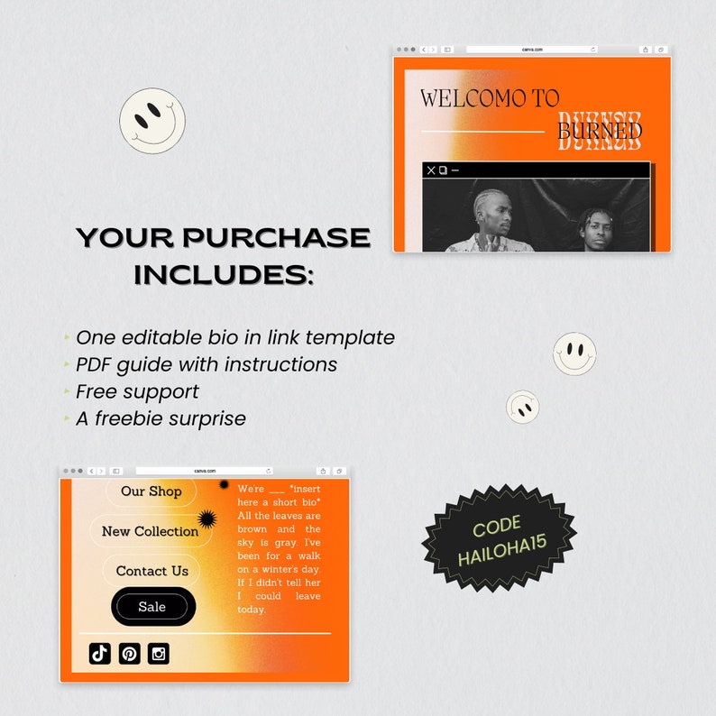 Editable Plantilla De Enlaces En El Perfil Con Canva | Linktree ...