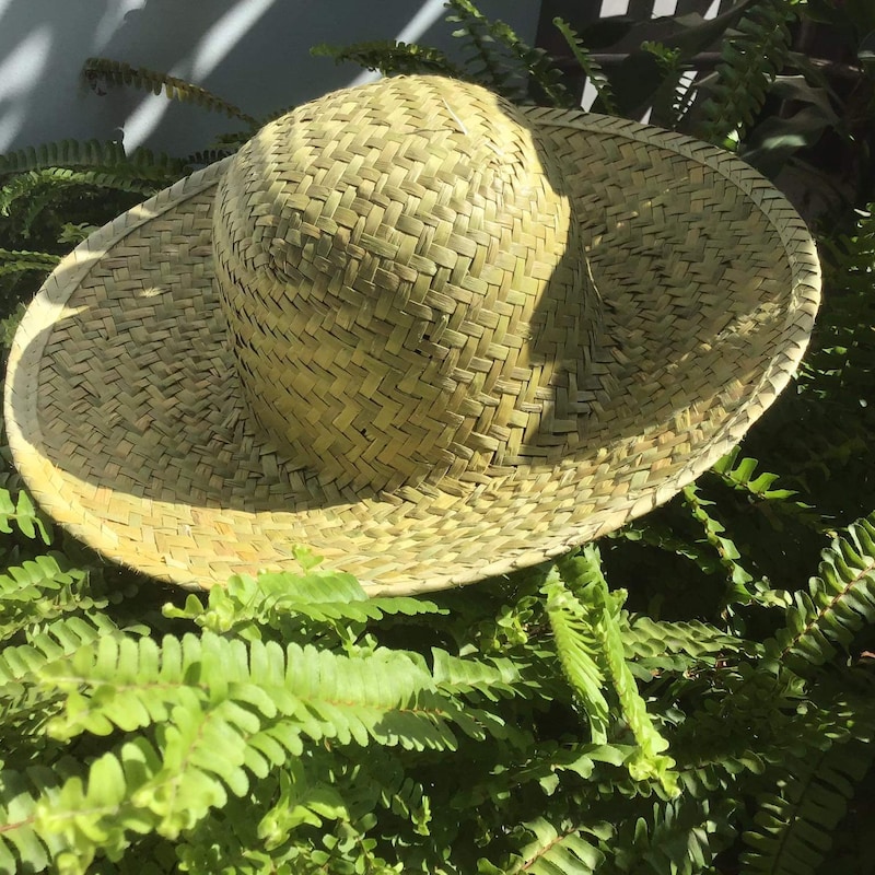 Straw Hat - Etsy UK