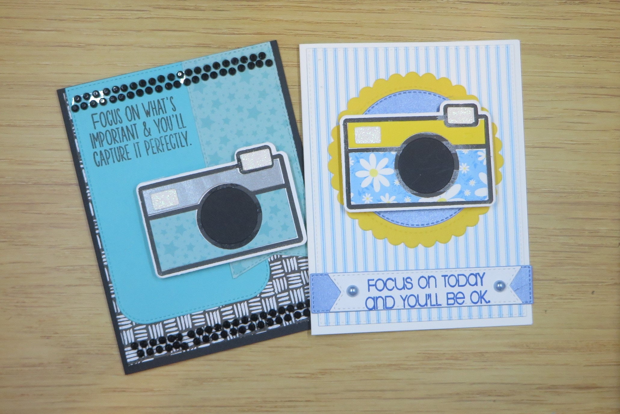 Set of 2 camera cards with envelopes | Etsy