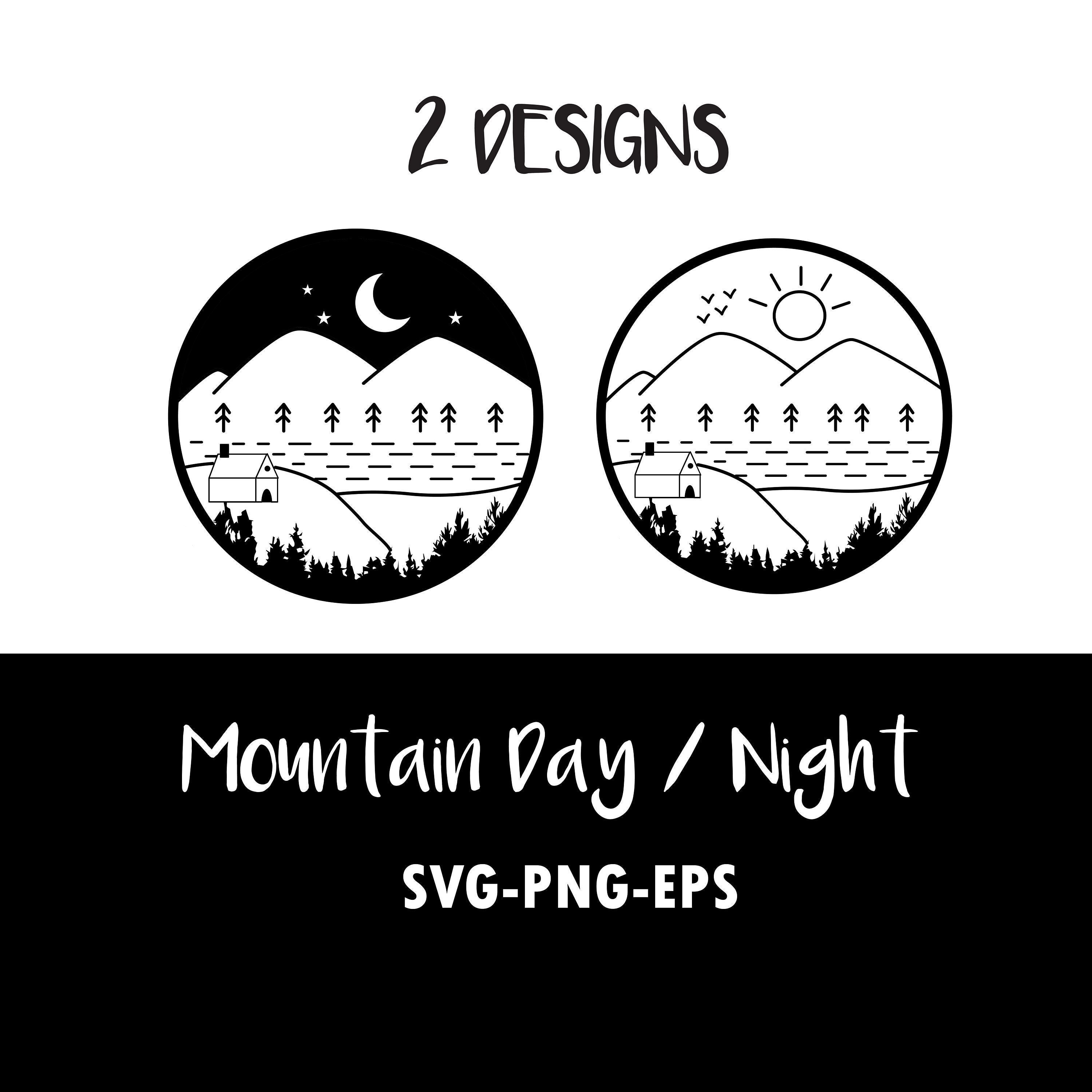 Berg SVG Berge SVG Outdoors SVG Wald SVG Berg Clipart | Etsy Schweiz