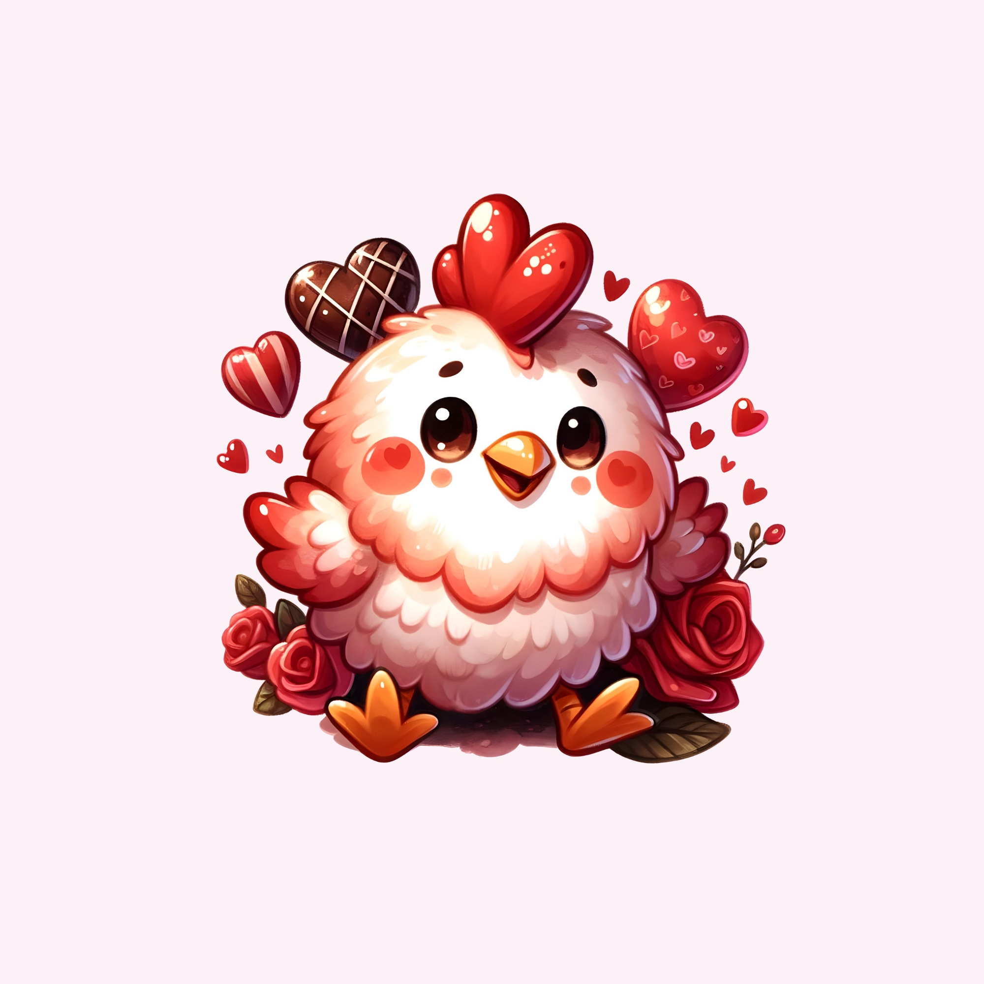 Chicken PNG, Cute Chicken PNG, Chicken Valentine PNG, Chicken Love Art ...