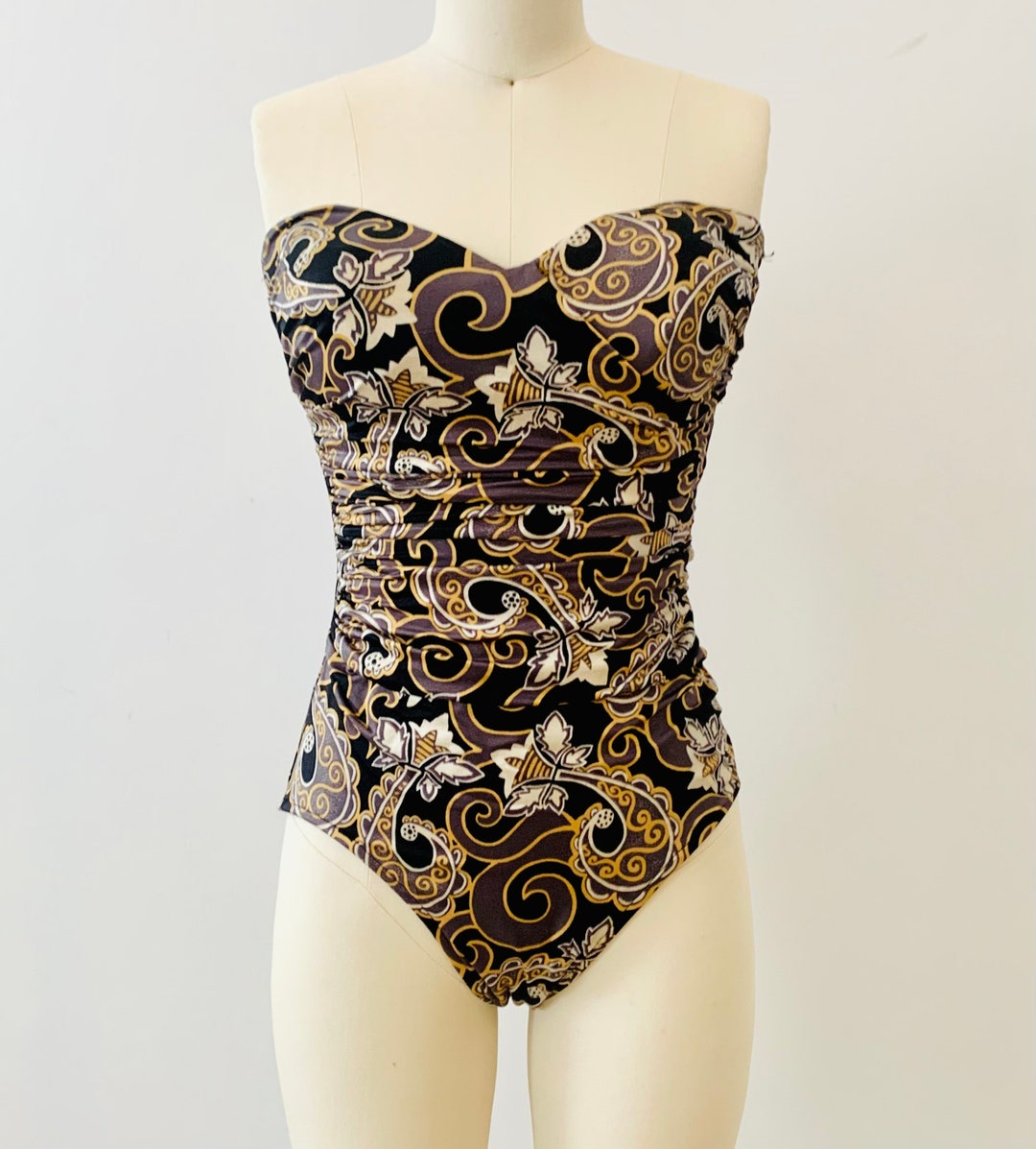 1990s Strapless Bathing Suit - Etsy