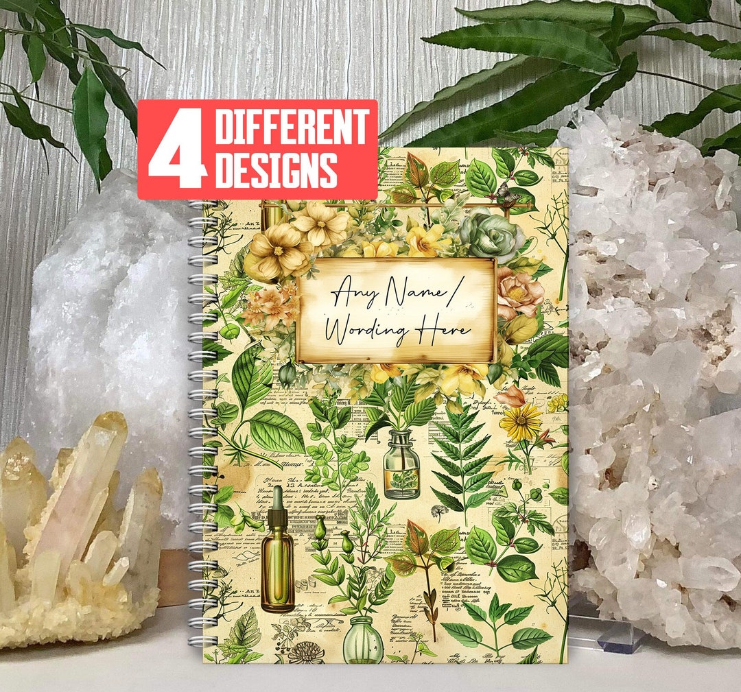 Personalised A5 Notebook Notepad Wirebound Softbacked Plant, Botanical ...