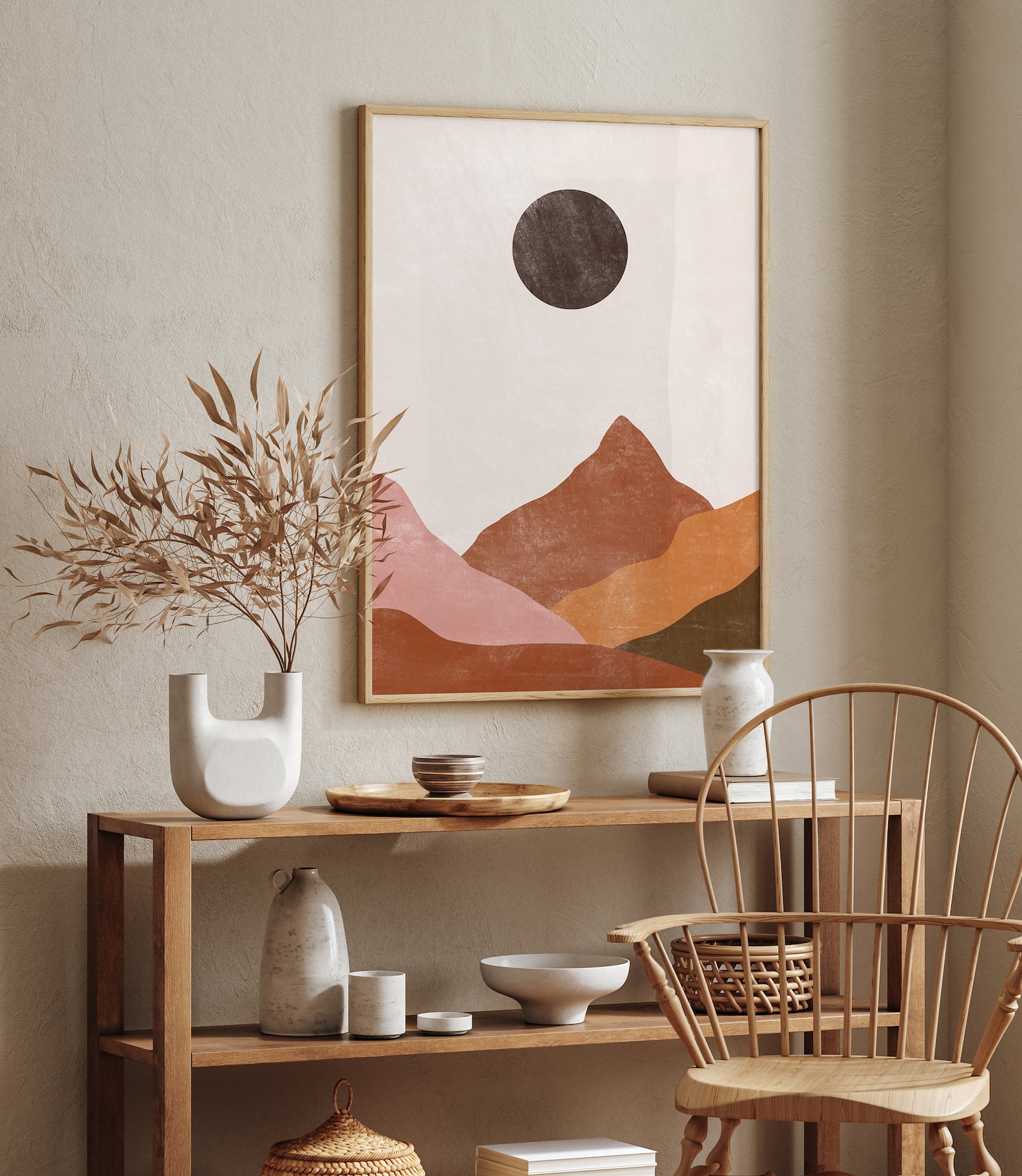 3 Boho Digital Download Art Set Abstract Bohemian - Etsy