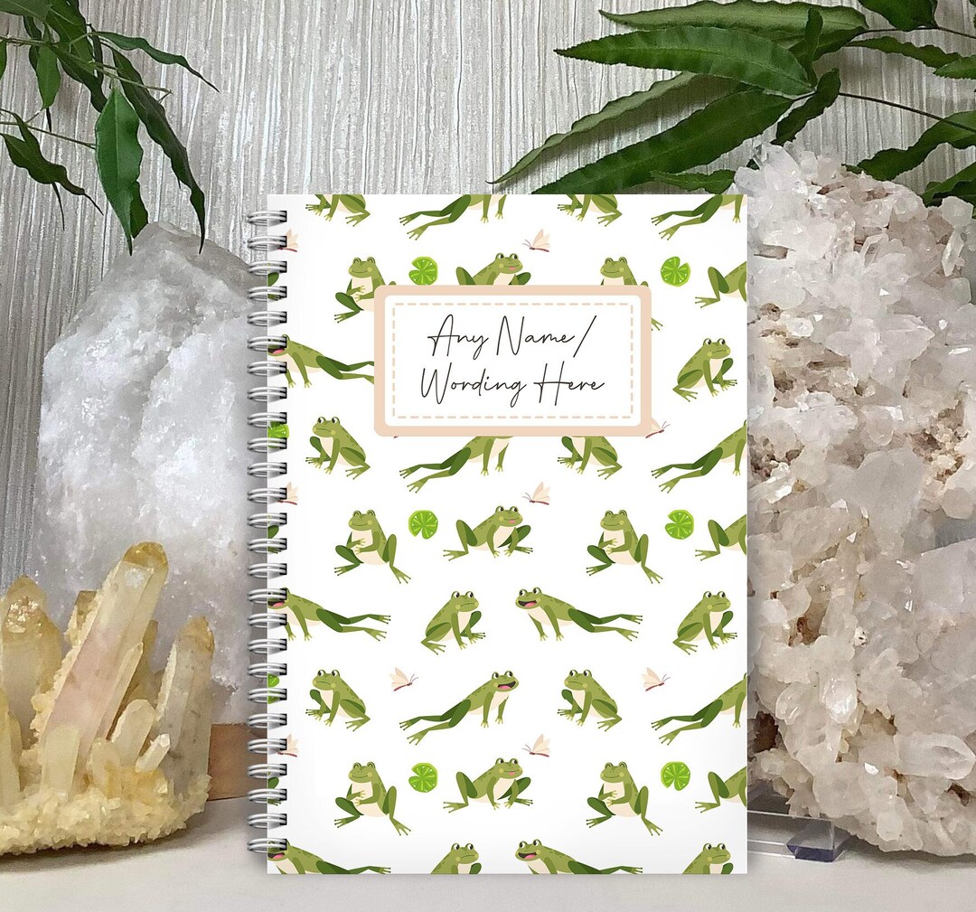 Personalised A5 Notebook Notepad Wirebound Softbacked Cute Frogs,spiral ...