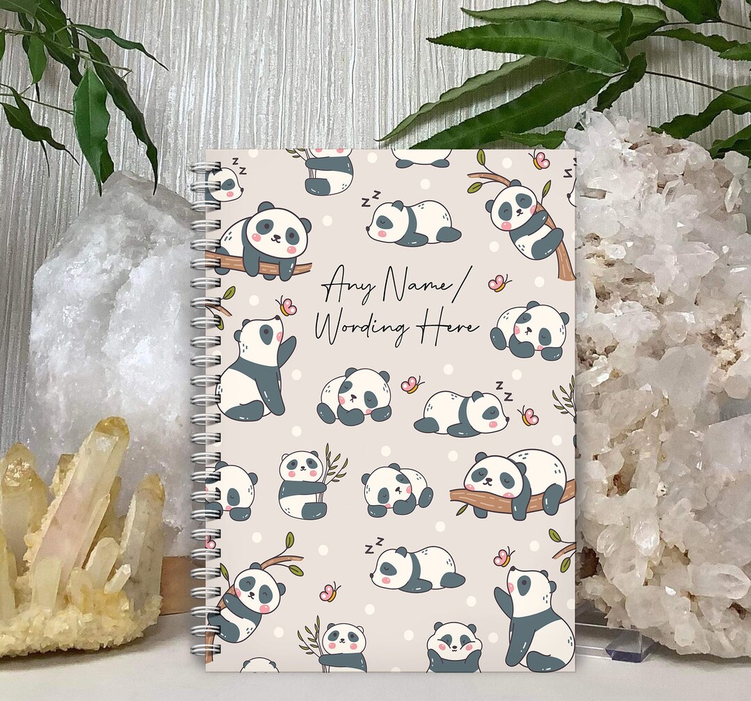 Personalised A5 Notebook Notepad Wirebound Softbacked Botanical Cute ...