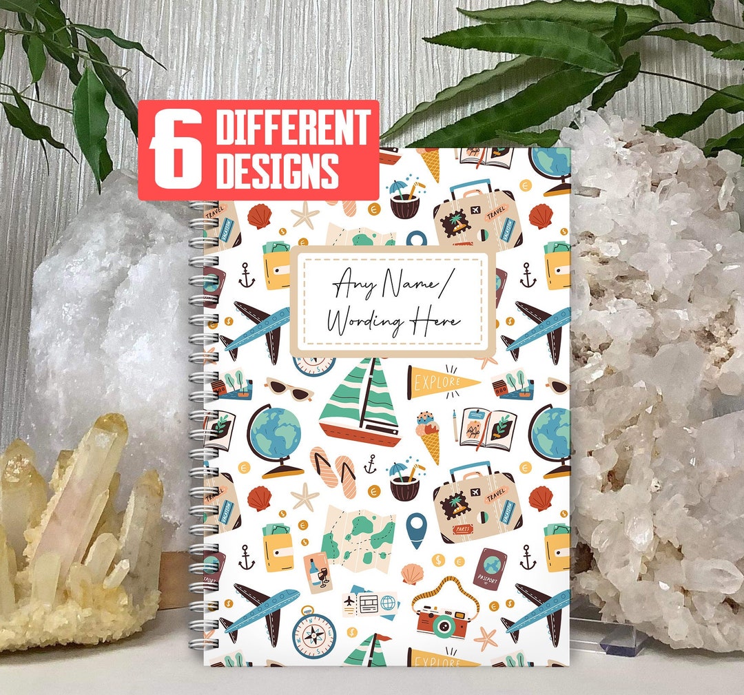 Personalized Travel Holiday A5 Notebook: Wirebound Keepsake Softback ...