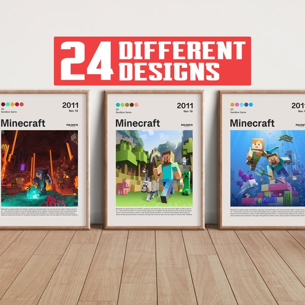 Mincraft Poster - Etsy UK