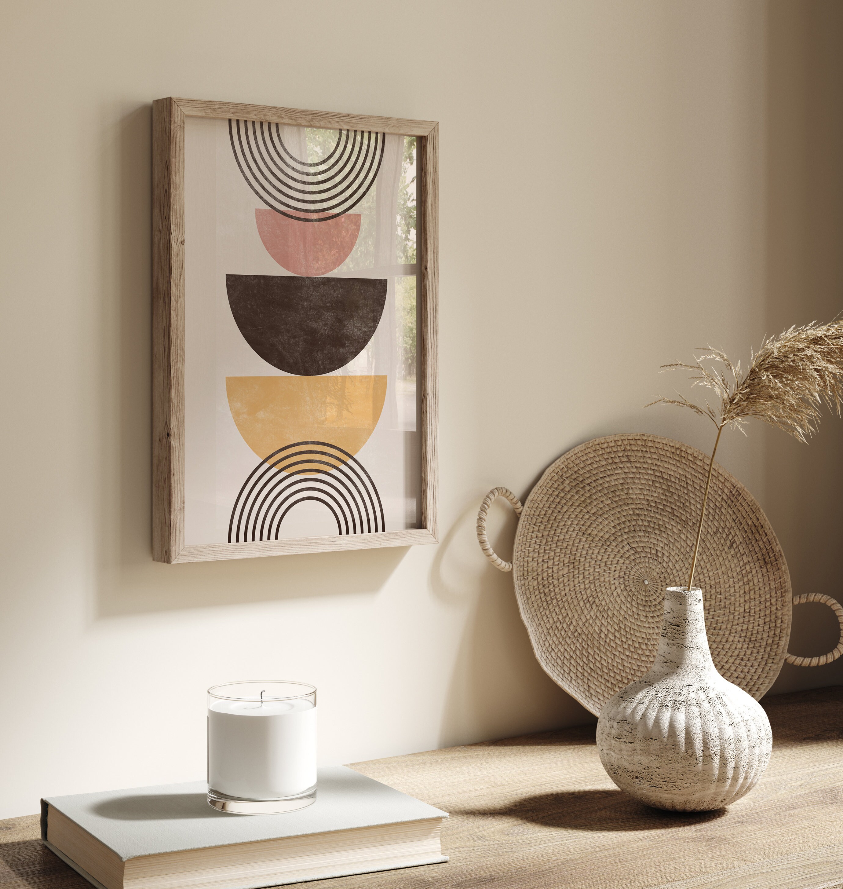 3 Boho Digital Download Art Set Abstract Bohemian - Etsy