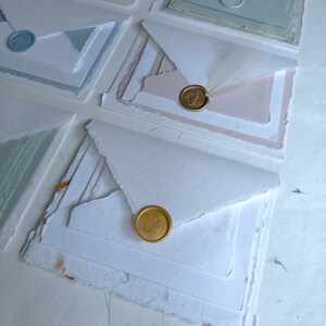 Set of 10 A6, 5x7 Paper Multiple Color Handmade Deckle Edge Paper and ...