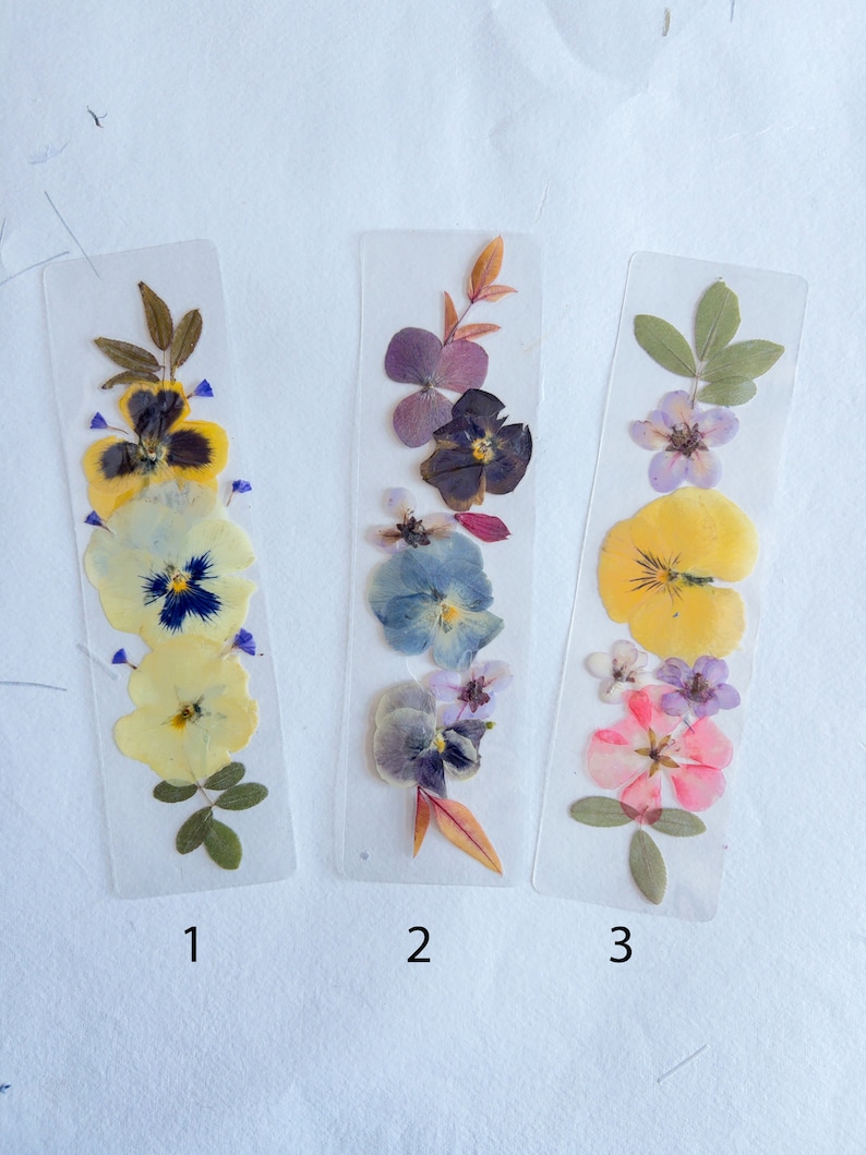 Transparent Pressed Flower Bookmark Mixed Flowers Handmade - Etsy