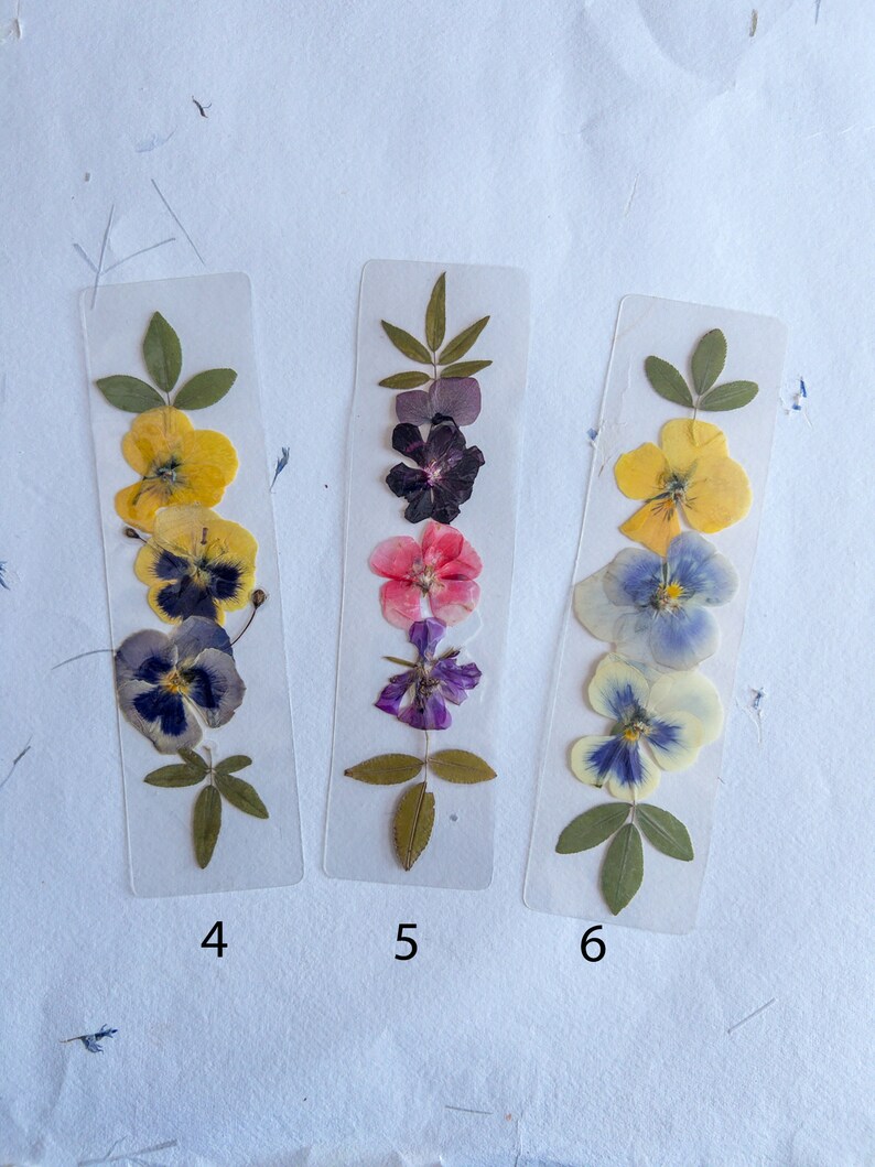Transparent Pressed Flower Bookmark Mixed Flowers Handmade - Etsy