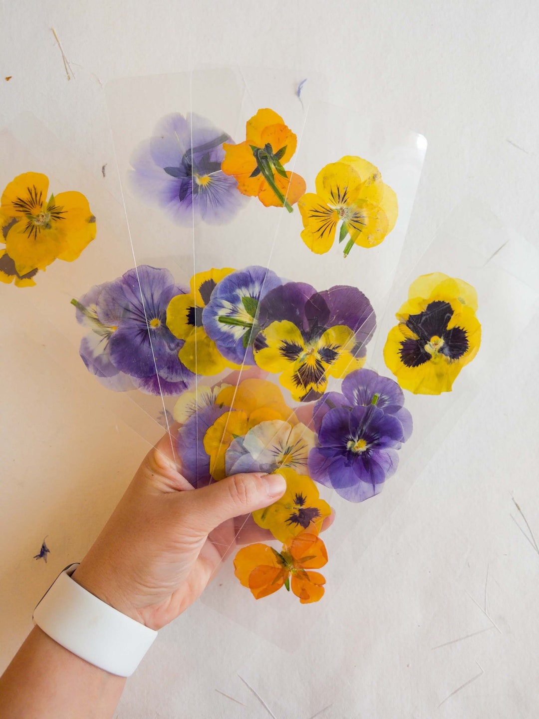 Pansy Flower Pressed Flower Bookmark, Violet Flowers, Handmade Bookmark ...