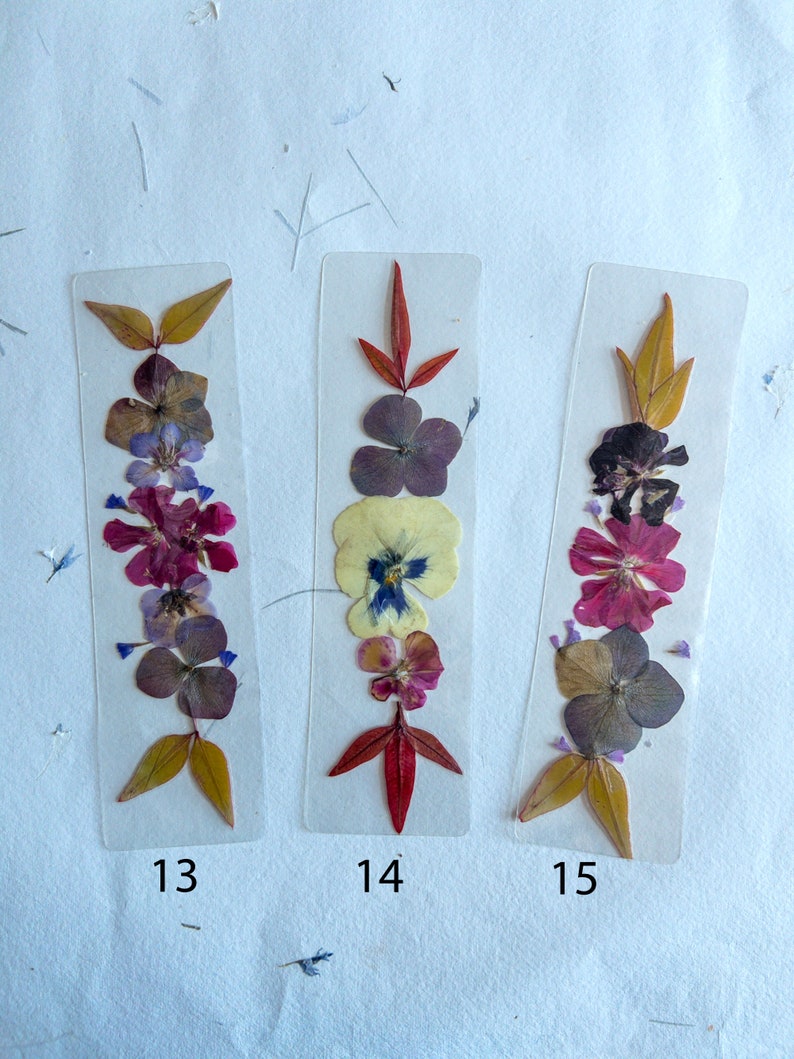 Transparent Pressed Flower Bookmark Mixed Flowers Handmade - Etsy