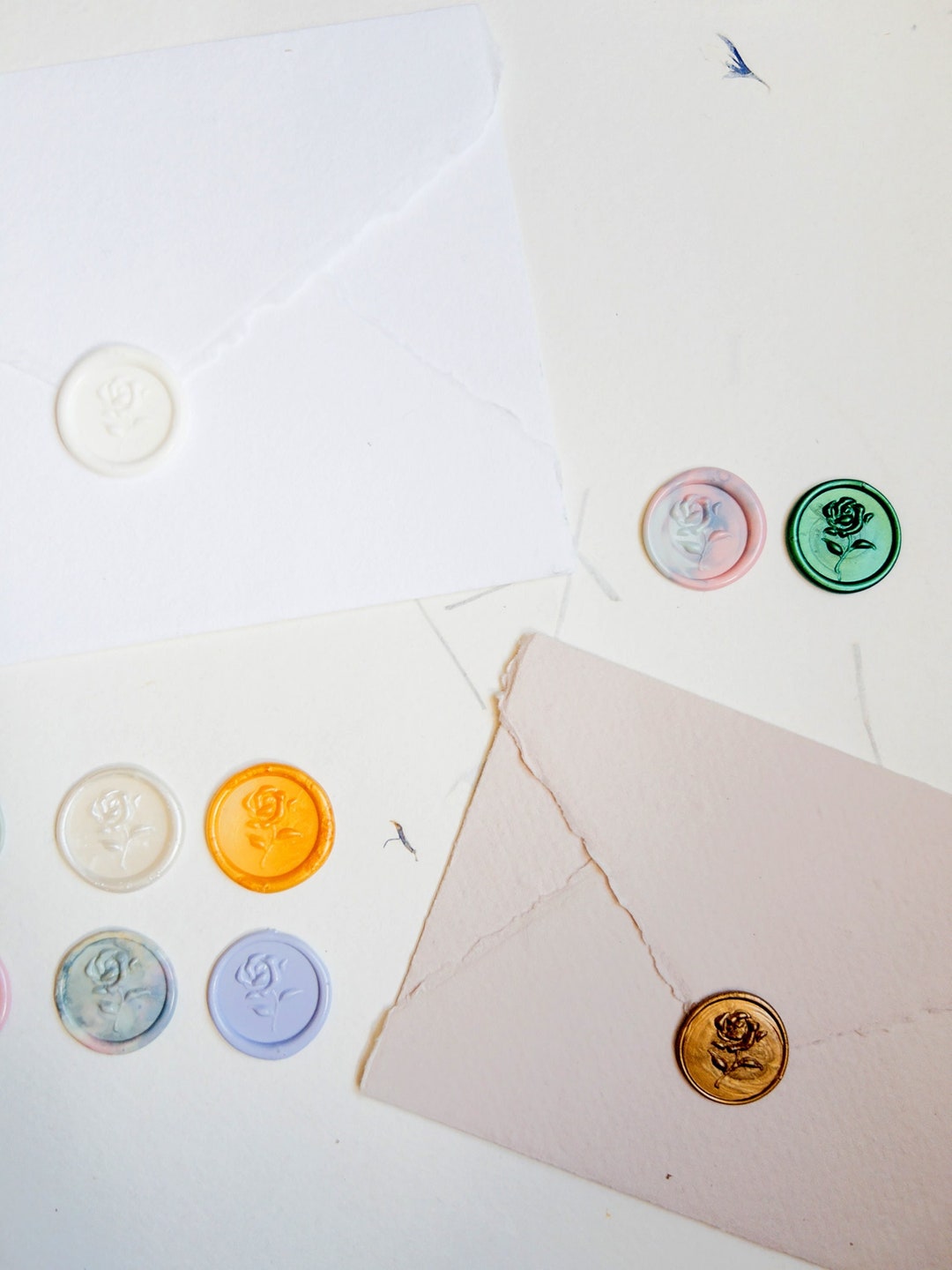 Rose" Wax Seal, Self Adhesive Wax Seal , Wedding Invitations Invites ...