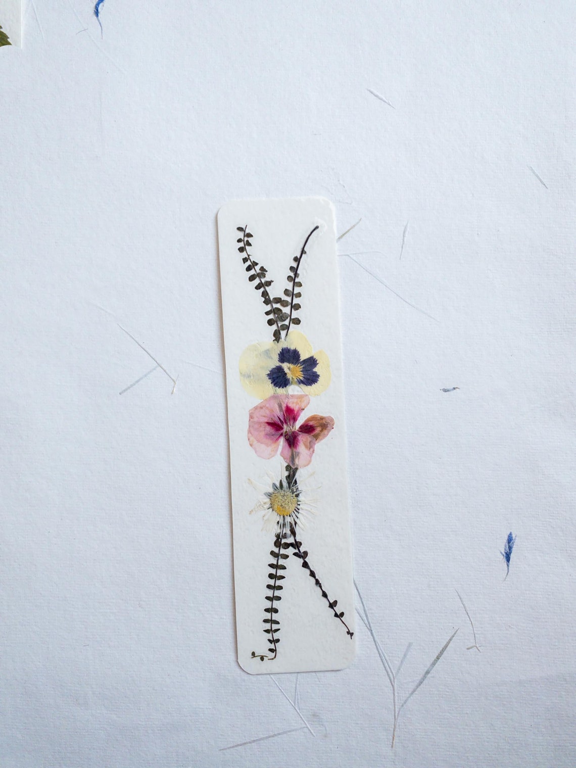 Pressed Flower Bookmark, Mixed Flowers, Handmade Bookmark, Gift, Dried ...
