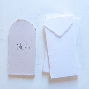 Arched Paper Soft White, Blush, Luscious, Beige Handmade Deckle Edge ...