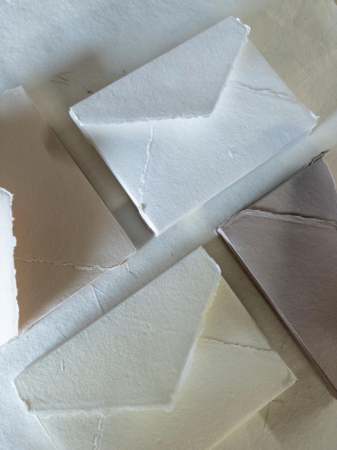 Handmade Deckle Edge Envelop, Handmade Cotton Rag Envelopes Paper ...