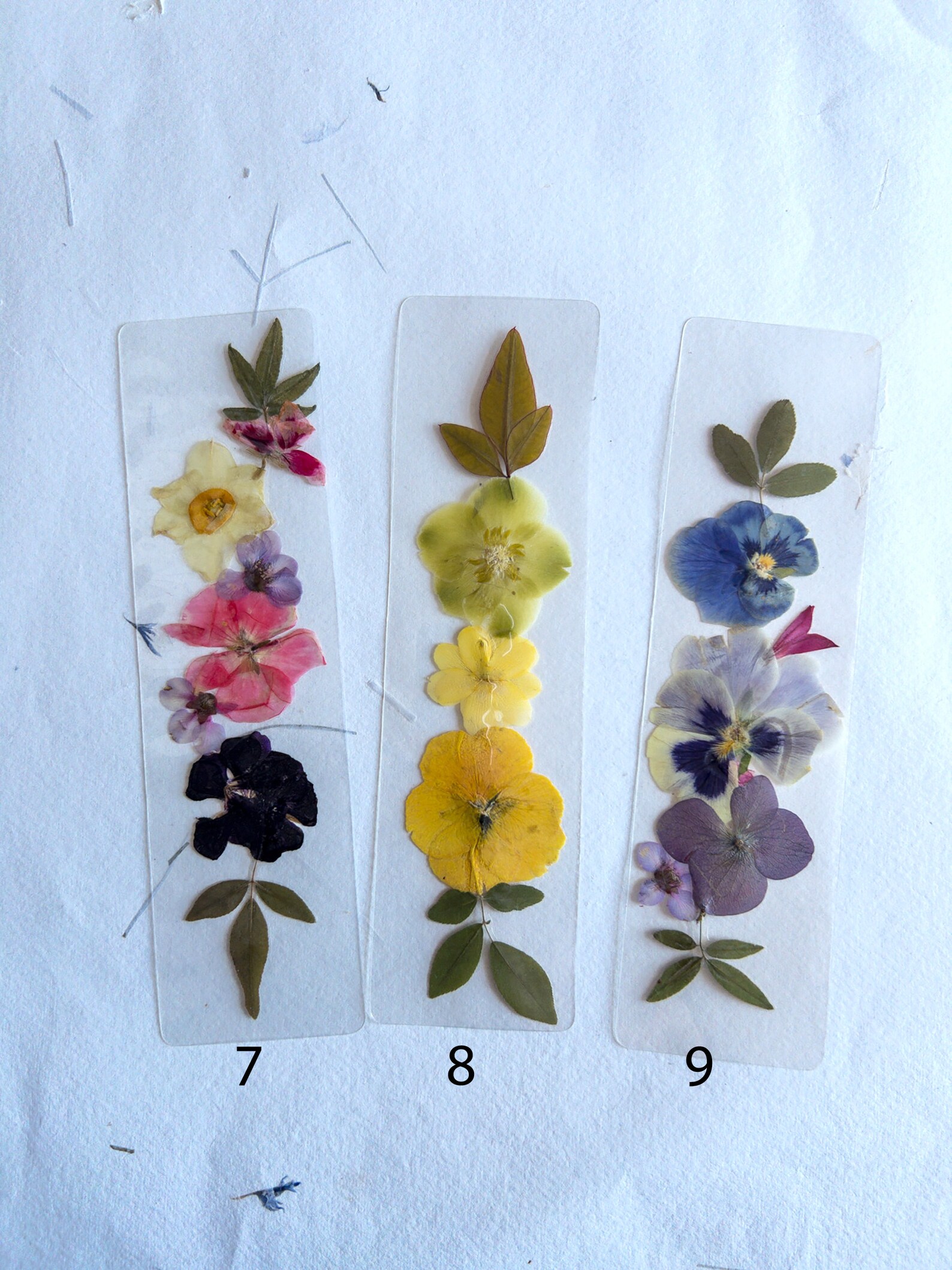 Transparent Pressed Flower Bookmark Mixed Flowers Handmade - Etsy