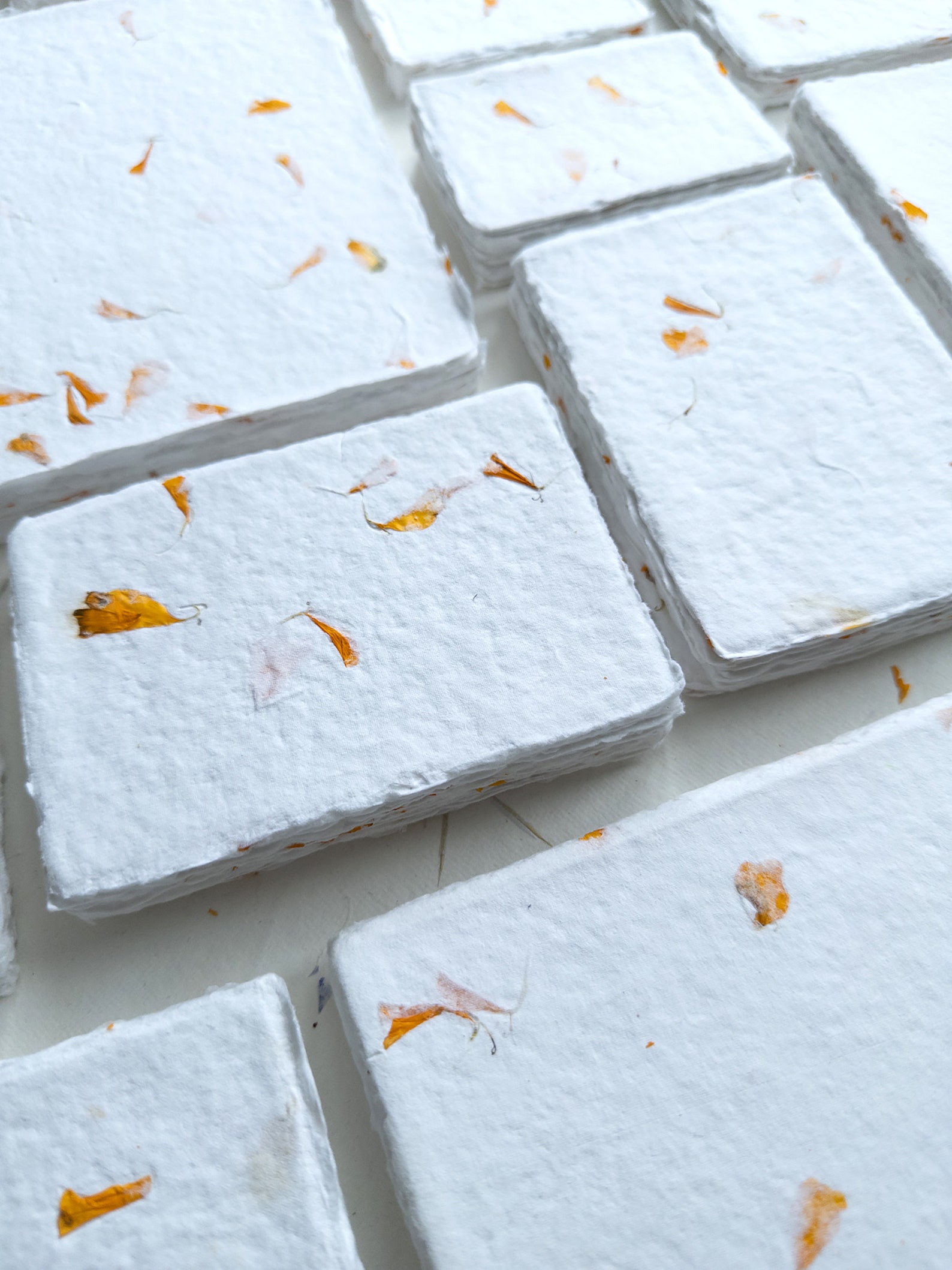 Marigold Handmade Deckle Edge Paper Deckle Edge Envelop, Petal Handmade ...