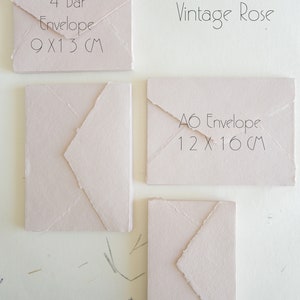 Handmade Deckle Edge Envelop, Handmade Cotton Rag Envelopes Paper ...