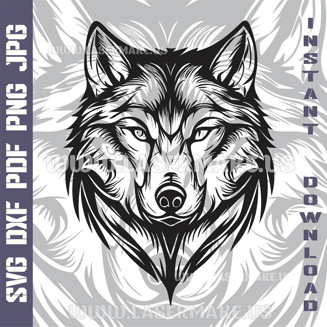 Wolf SVG file cut file for cricut printable png SVG dxf cut files laser ...