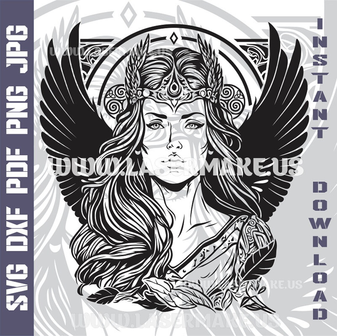 Freya Goddess SVG File Norse Gods Svg Cut File for Cricut Printable Png ...