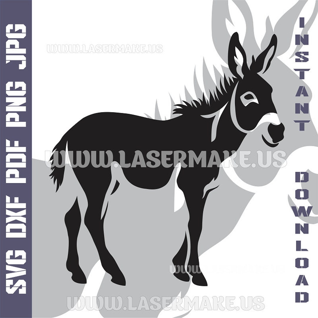 Donkey SVG File Cut File for Cricut Printable Png SVG Dxf - Etsy