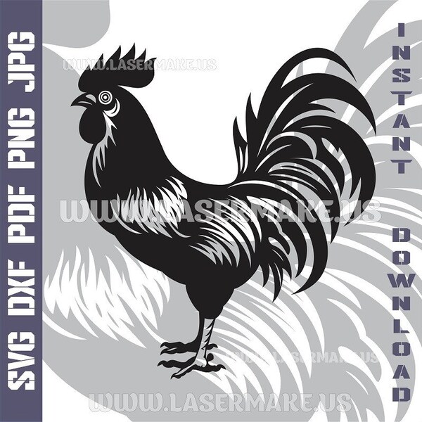 Rooster Laser Cut File - Etsy