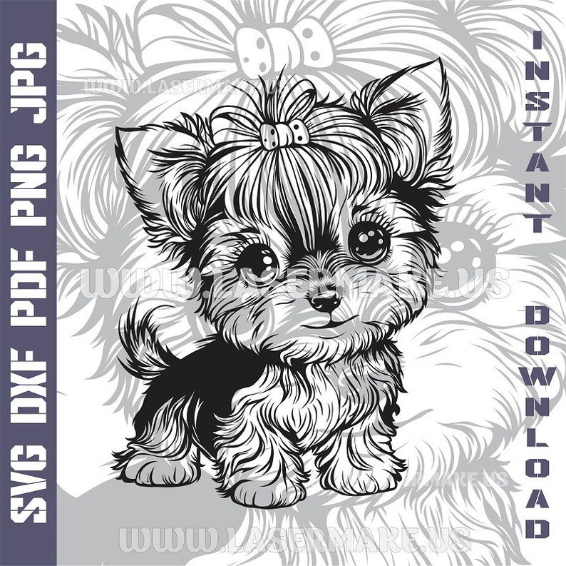 Cute Yorkie SVG File Cut File for Cricut Printable Png - Etsy