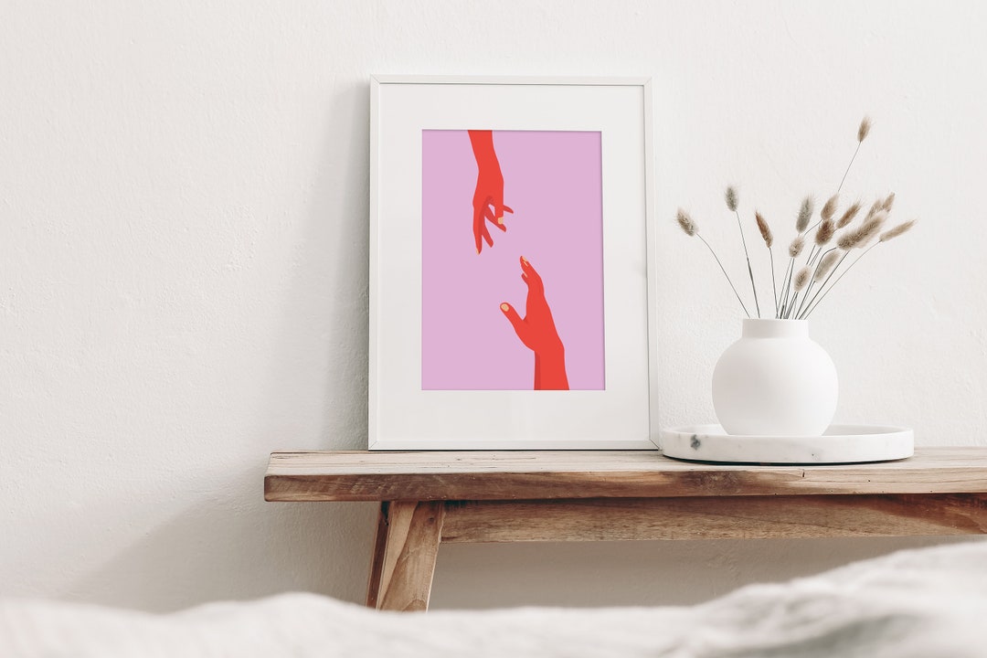 Two Hands Meeting 30x40cm Poster - Etsy