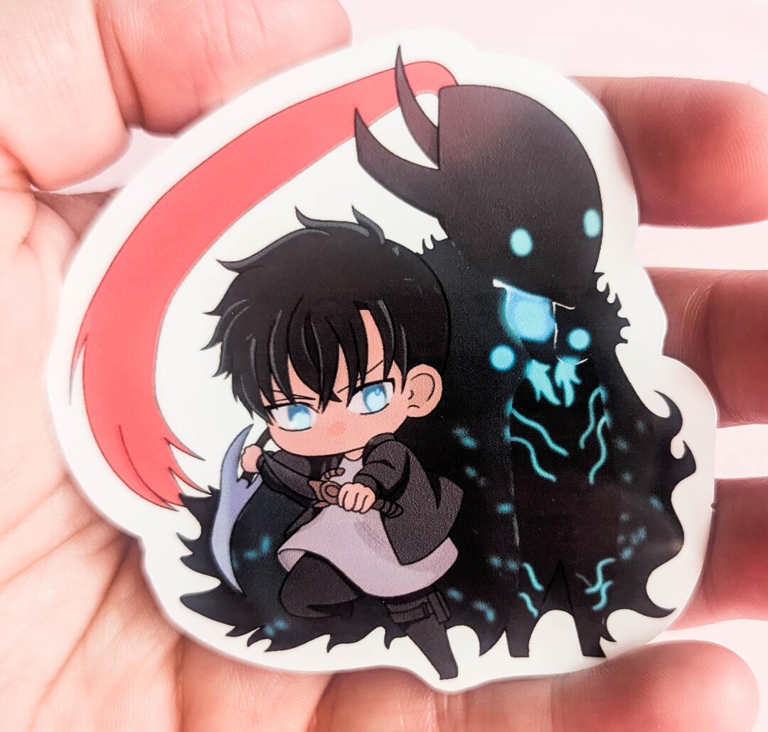 Solo Leveling Anime Sticker, Vibrant Waterproof Character Decal ...