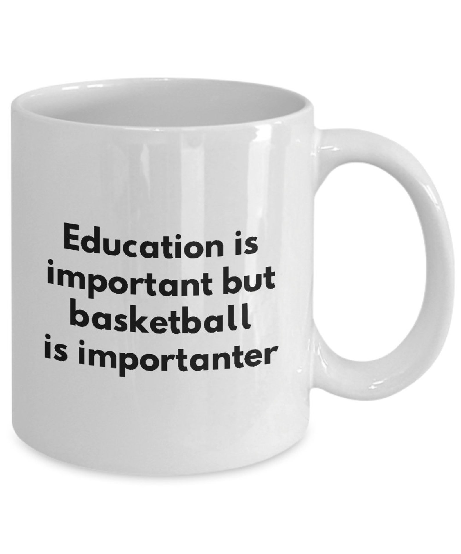 Funny Coffee Mug - Basketball is Importanter - Gifts for Basketball ...