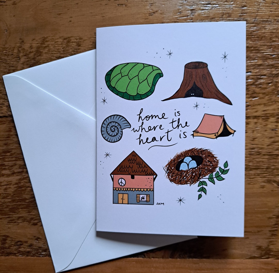 Welcome Home Card Housewarming Card Home is Where the - Etsy
