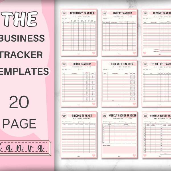 Pink Sales Tracker - Etsy