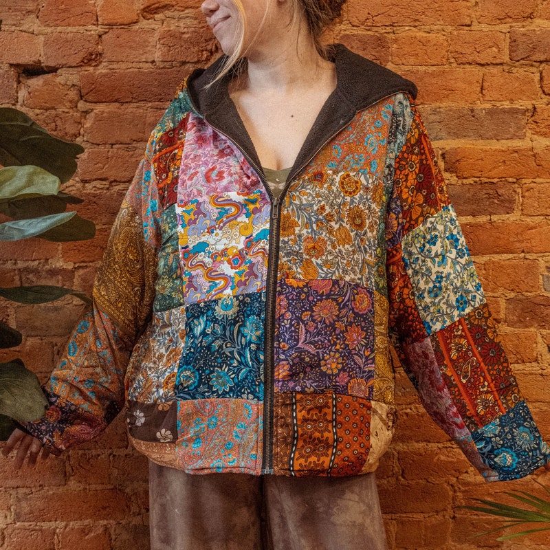 Patchwork Jacket Women - Etsy