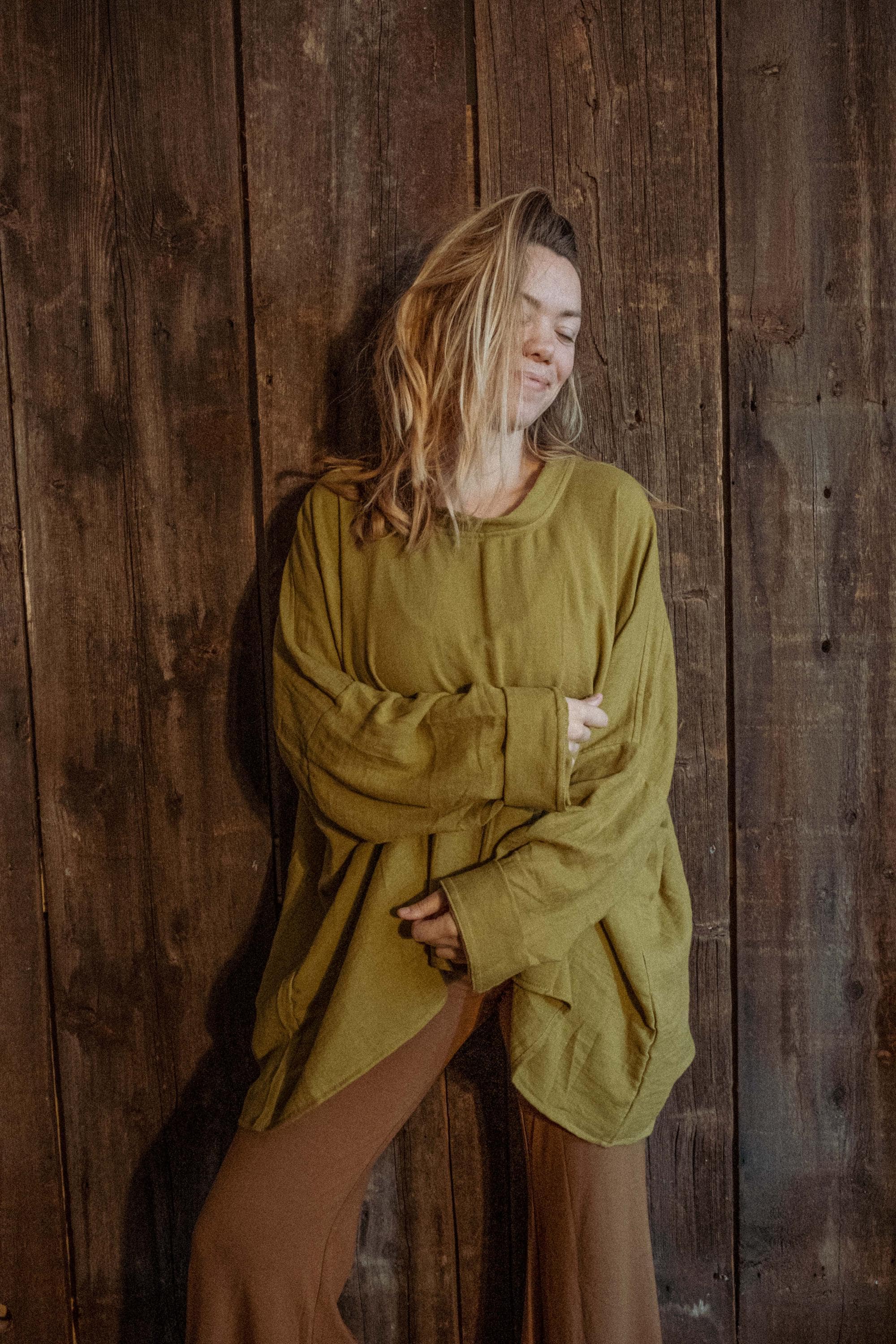 Organic Unisex Boho Pullover Shirt, Bamboo Organic Cotton Flowy ...