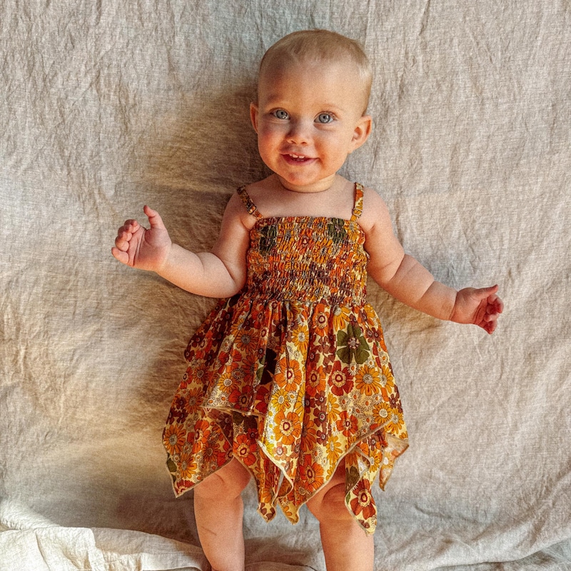 70s Flower Dress Costume - Etsy