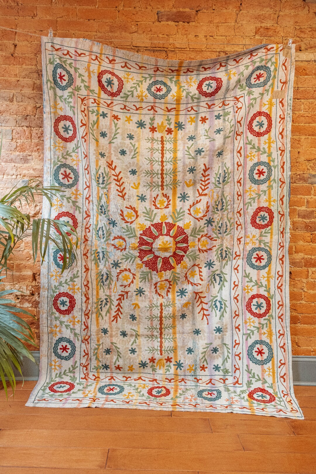 Embroidered Kantha Throw Blankets, Bohemian Wall Hanging, Handmade ...