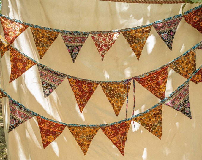 Bohemian Hippie Recycled Silk Flags Hippie Room Decor Boho - Etsy