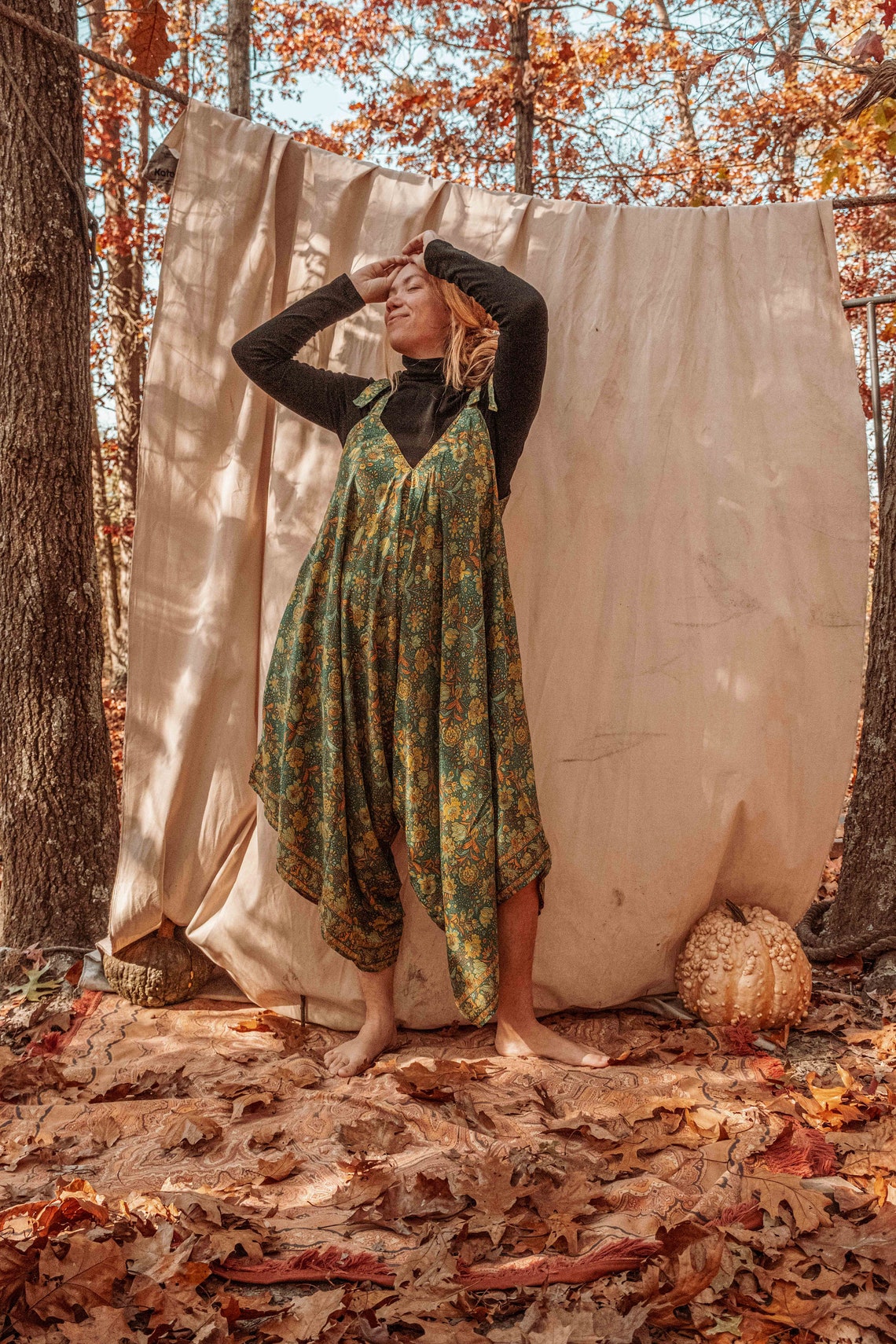 Indie Flow Silk Jumpsuit, Boho Jumper, Hippie Flow Outfits, Free Spirit ...